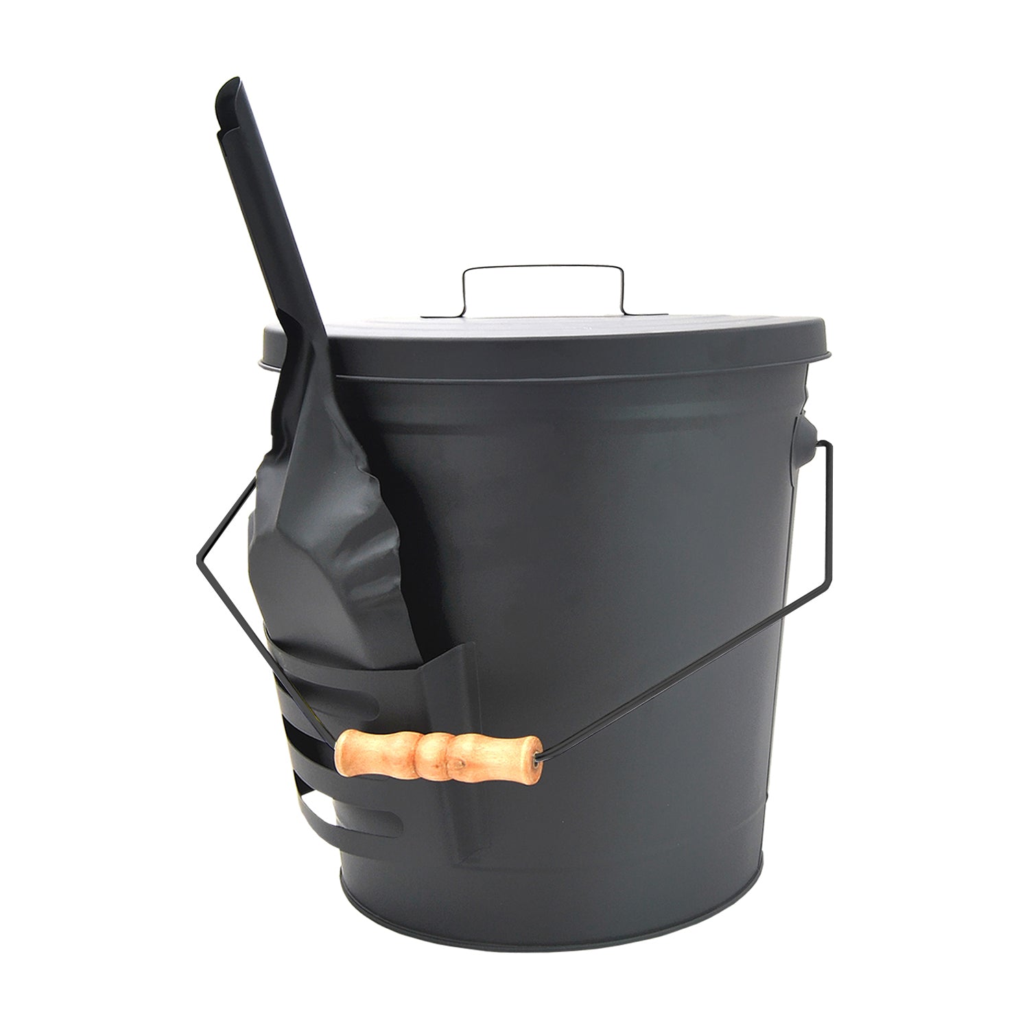 Ash Bucket with Lid, Shovel & Brush – Premium Fireplace Ash Cleanup To ...